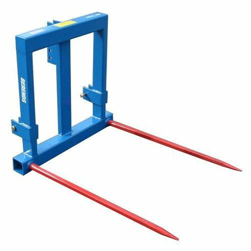 Bale Spike Tractor Loader 3 Point Linkage Stone Fork Twin/Two Tines ...